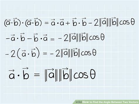 How To Find The Angle Between Two Vectors Steps