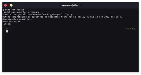 Error Al Cargar El Complemento Config Manager Prog Fedora