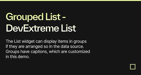 Grouped List DevExtreme List Codesandbox