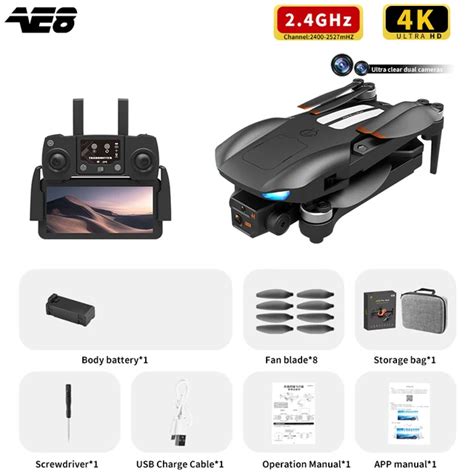 Ae8 Pro Max Drone Brushless Gps Drone 360° Obstacle Avoidance Automatic