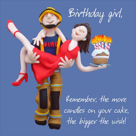 Happy Birthday Fireman Quotes Firemans Lift Happy Birthday Card One Lump Or Two Cards Birthdaybuzz