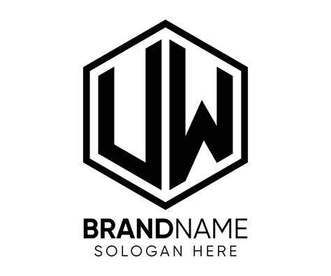 U W Letter Logo Design Vector Template Vector Art At Vecteezy