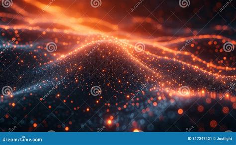 Abstract Fintech Network This Dynamic Illustration Showcases A Futuristic Network Of