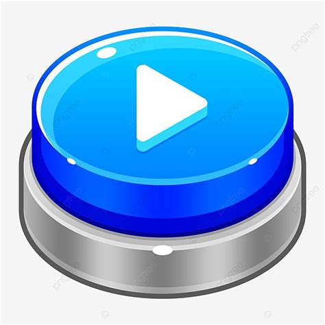 광택 파란색 버튼 일러스트 재생 게임 단추를 누르십시오 단추를 누르십시오 재생 버튼을 누르십시오 Png 일러스트 및 Psd
