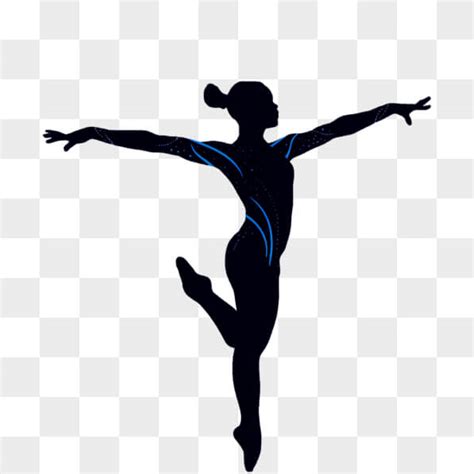 Download Female Gymnast Silhouette Promoting Gymnastics Pngs Online