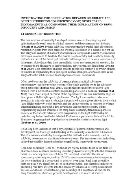 Solubility Project Investigating The Correlation Between Solubility