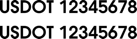 Usdot Registration Number Vinyl Decal Sticker Set Fmcsa