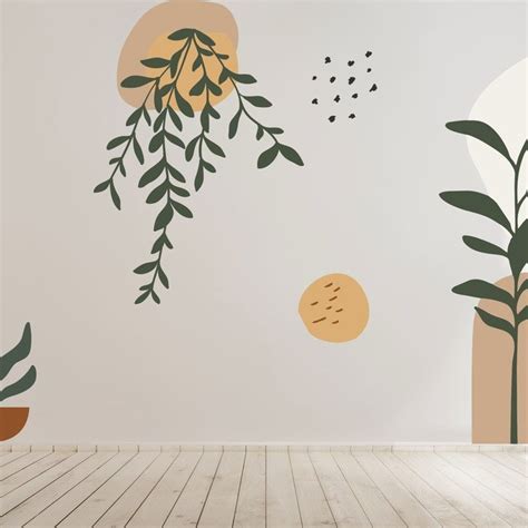 Adesivo de Parede Boho Minimalismo Floral Botânica B79 Elo7