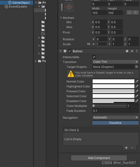 Unity UGUI之Button控件的简单认识 unity gui button CSDN博客