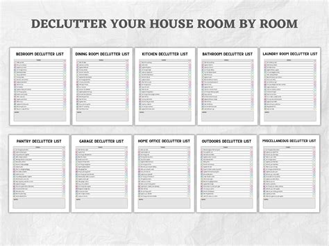 Adhd Declutter Planner Home Organization Checklist And Workbook