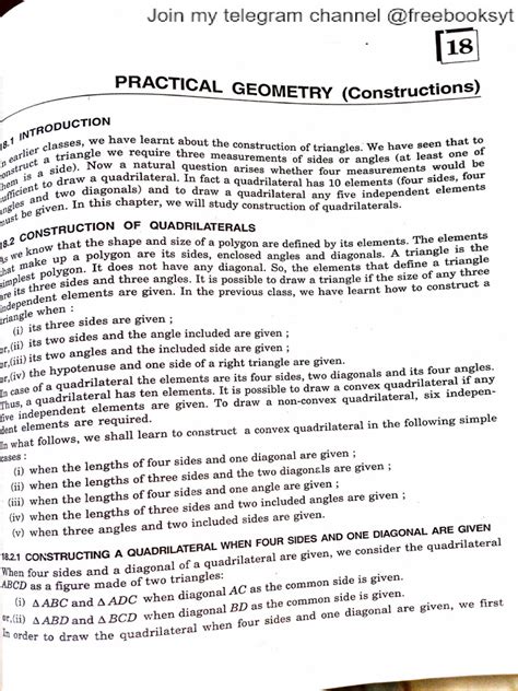 Chapter 18 Practical Geometry Constructions Combined Pdf Geometry Euclidean Plane Geometry