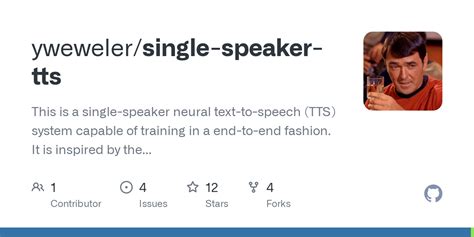 GitHub Yweweler Single Speaker Tts This Is A Single Speaker Neural