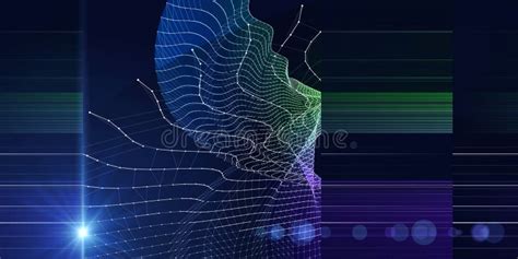 Abstract Background Radial Twisting Grid With Blurred Lines And Spot