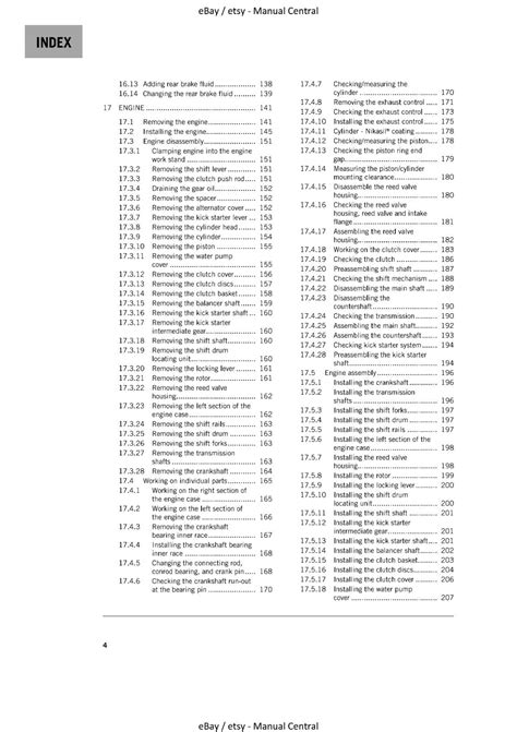 Ktm 2021 250 Sx Workshop Repair Service Manual Reprinted Manual