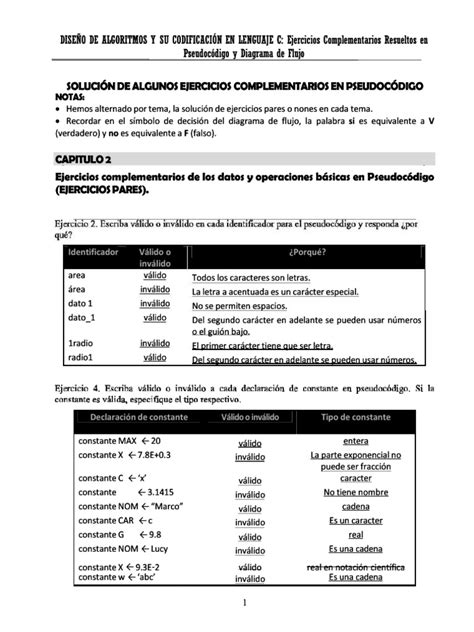 Pdf Ejercicios Complementarios Libro Diseo De Algoritmos Compress