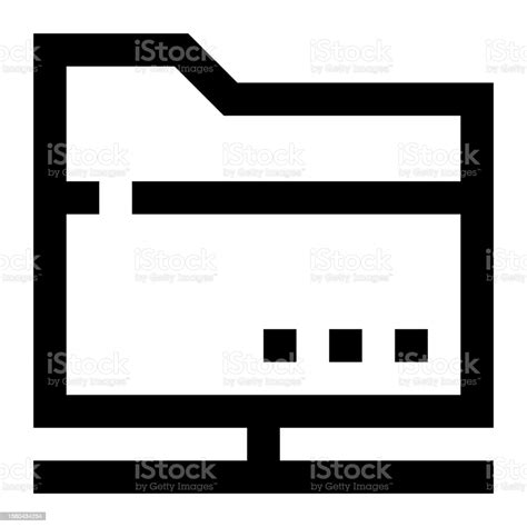 shared folder icon internet technology concept icon in line style stock