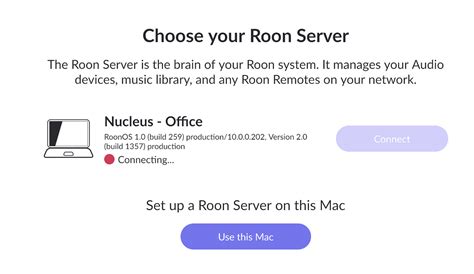 how do i resolve roon not connecting to network nucleus support