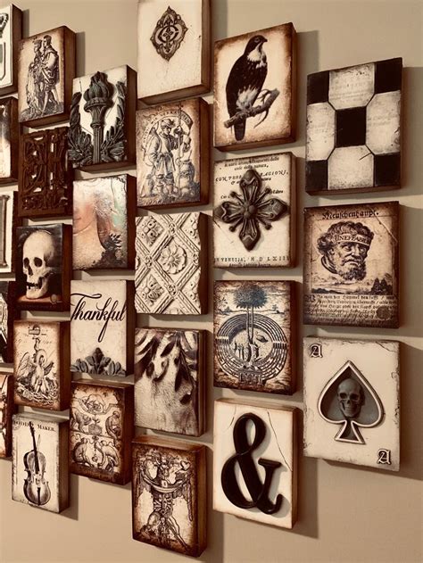 Sid Dickens Memory Blocks Assemblage Art Collage Tile Art Square Art