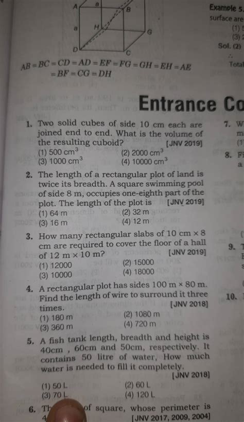A Rectangular Plot Has Sides 100 Mathrm M Times 80 Mathrm M Find Th