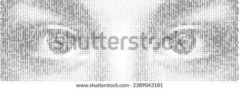 halftone letter binary code pattern forming stock vector royalty free