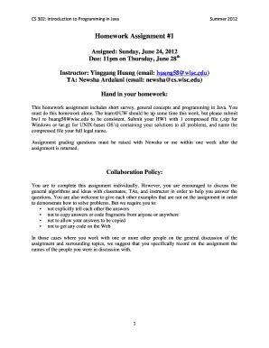 Fillable Online Pages Cs Wisc Homework Assignment Computer Sciences Department Pages Cs