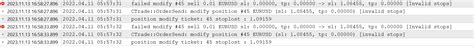Invalid Stops During Modification Trading Positions Expert