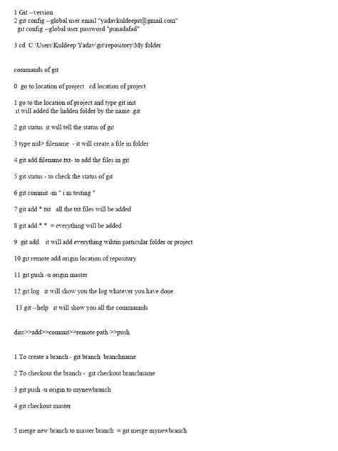 Gitcommands Pdf