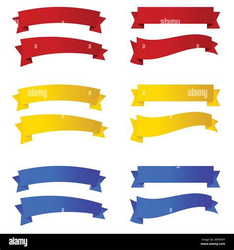 Ribbon Set Vector In Colorful Stock Vector Image And Art Alamy