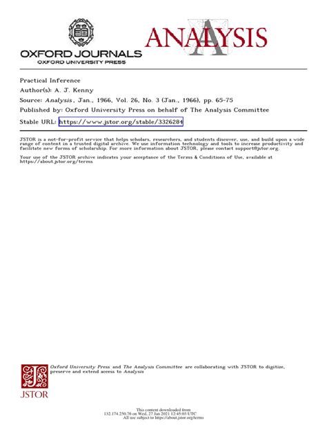 1966 Kenny Practical Inference Pdf Logic Inference