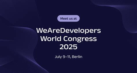 Meet Us At Wearedevelopers In Berlin