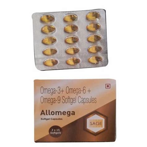 Sage Omega Omega Omega Softgel Capsules Allomega Ameya Pharmaceuticals Treatment Reduce