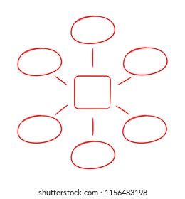 Red Hand Drawn Sketch Diagram Template Stock Vector Royalty Free Shutterstock