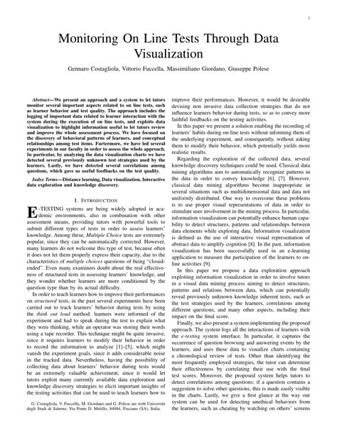 Pdf Monitoring Online Tests Through Data Visualization