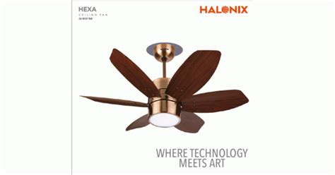 Buy Halonix Hexa 900mm Ceiling Fan With Built In 6 Colour Led Light And