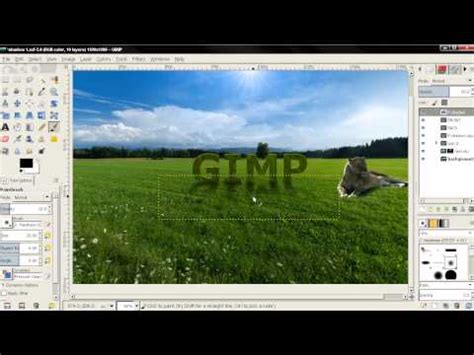 D Gimp Text With Effects Shadow Gimp Tutorial Video Lecture A Gimp Tutorial For