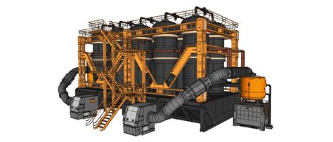 Sci Fi Storage Tank 3d Model By Chtazi