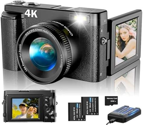 Appareil photo numérique 4K pour la photographie mise au point