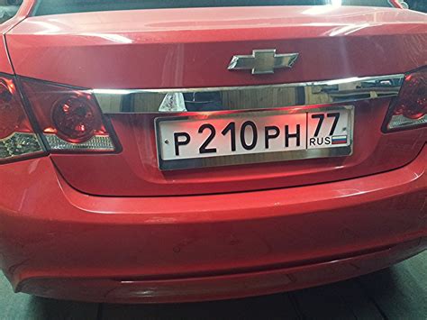 красная подсветка на задние номера — Chevrolet Cruze (1G), 1,6 л, 2013 ...