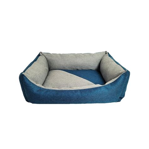 Culcus Textil Pentru Caini Si Pisici Libra L Grey Blue 80x55x20 Cm Biotur