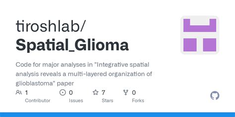 GitHub Tiroshlab Spatial Glioma Code For Major Analyses In