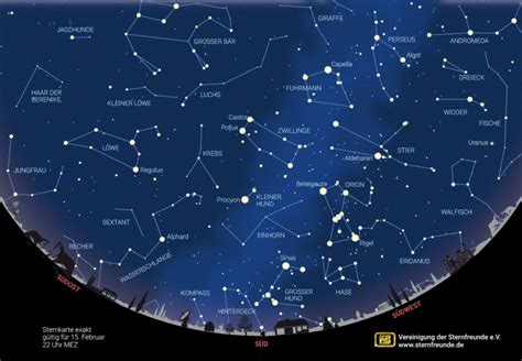 Unser Sternenhimmel im Februar 2020 Verein Sternenpark Rhön e V