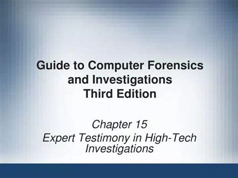 PPT Guide To Computer Forensics And Investigations Third Edition PowerPoint Presentation ID