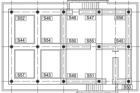 Plan Of Seismic Isolation Interface Showing Markings Of Silrsbs To Be