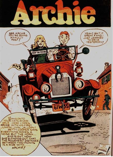 Archies Jalopy First Appeared In Pep Comics No 25 March 1942 Archie Comic Books Archie