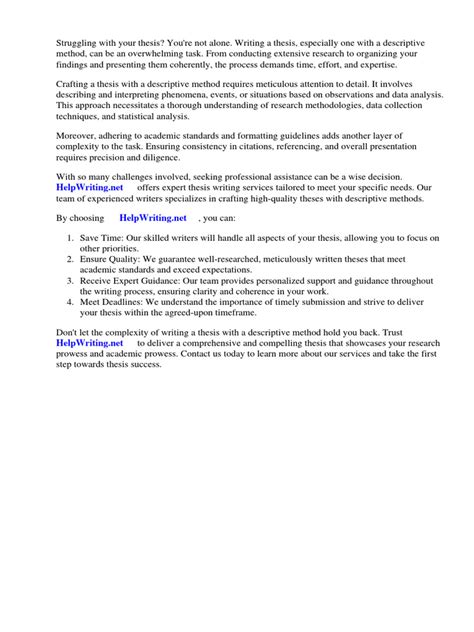 Thesis With Descriptive Method Pdf Methodology Survey Methodology