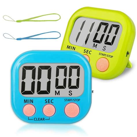 digital timer 2 pack countup countdown for teachers classroom large screen memory function