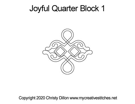 Computerized Quilting Pattern Joyful Set