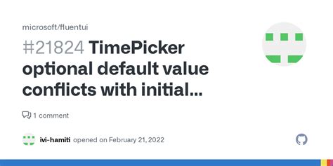 Timepicker Optional Default Value Conflicts With Initial Value