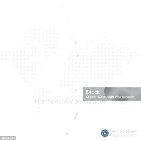 Carte Grise Des Îles Mariannes Du Nord Isolée Sur Fond Blanc Avec