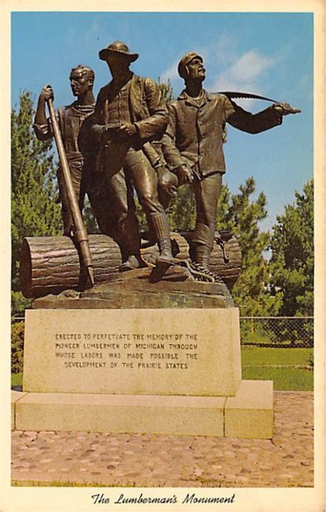 The Lumbermans Monument On High Bank Of Au Sable River Au Sable